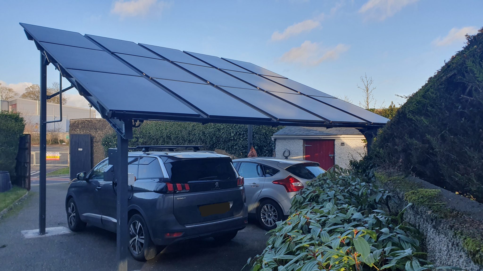 Vigo – Solar Powered Steel Canopy – Solar Structures Ireland