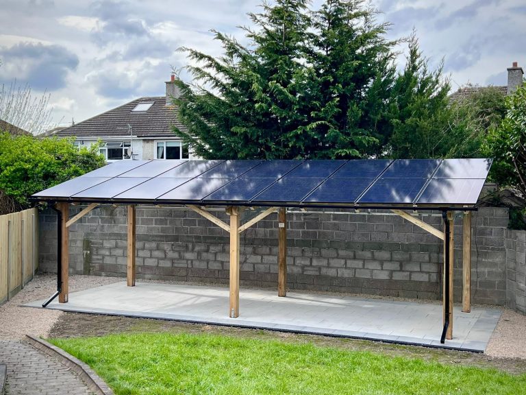 Toledo – Solar Powered Timber Pergola – Solar Structures Ireland