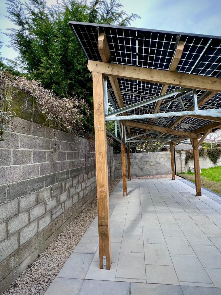 Toledo – Solar Powered Timber Pergola – Solar Structures Ireland