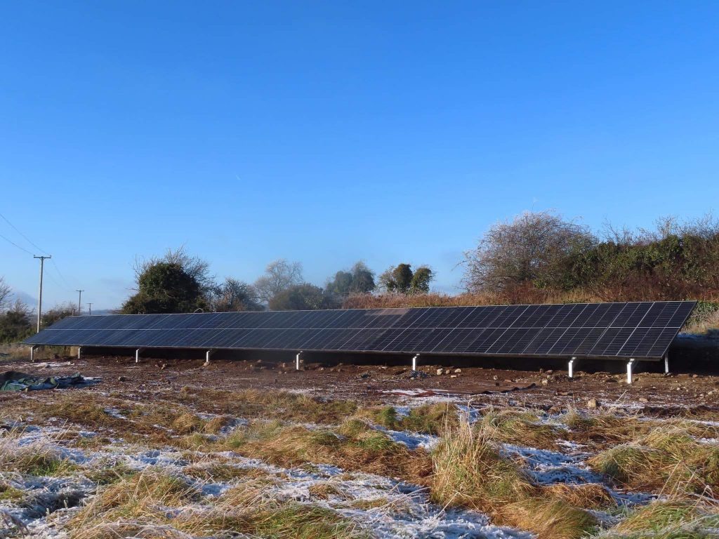 Avila – Lean-to style groundmount – Solar Structures Ireland